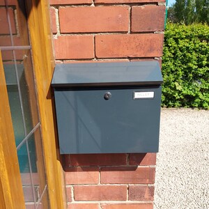 Belfast Post Box in Gunmetal Grey Personalised With Your | Etsy UK