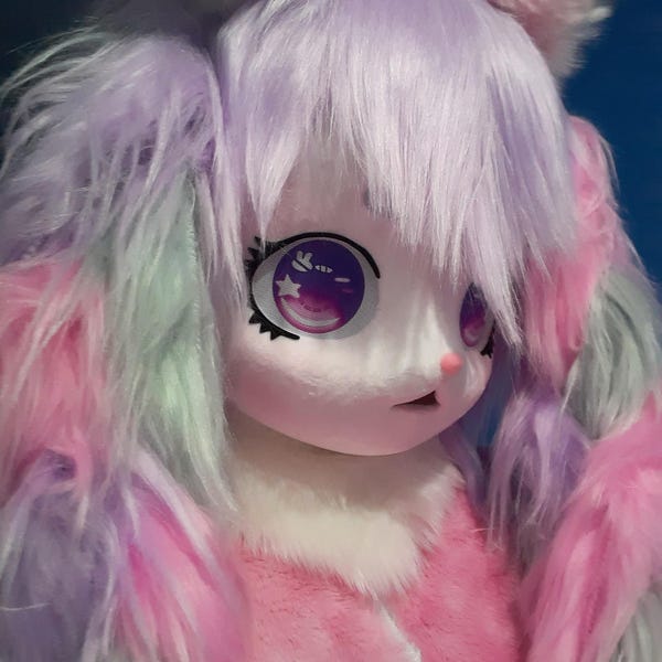 Cute Fursuit Head Base Smiling Face kigurumi Mask Basecheap Furry ...