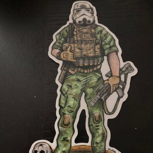Trooper “up to No Good” Operator Sticker 1A - Etsy