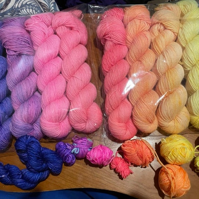 Preorder Pride Flag Rainbow Self-striping Sock Yarn - Etsy