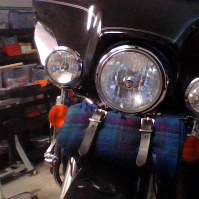 Motorcycle Bed or Jacket Roll Made With Black Leather Straps Mexican ...