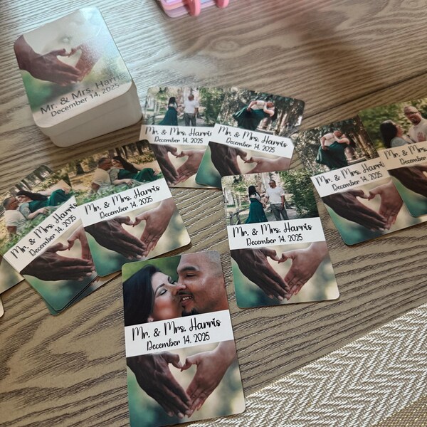 Custom Multiple Photos on the Back of Playing Cards, Personalized Blank ...