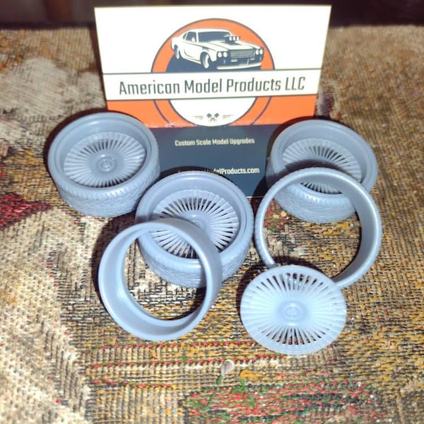 1:24/25 Scale Resin 3d Printed “pro-touring” Style Model Car Wheel Set ...