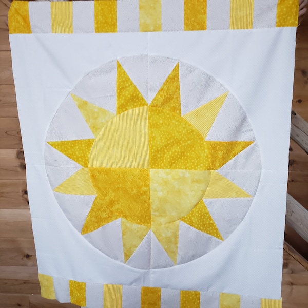Jumbo Sunshine PDF Baby and Throw Quilt Pattern || Modern Baby Blanket ...