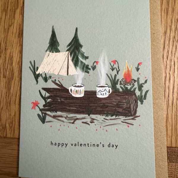 Happy Valentines Day Camping Card - Etsy UK