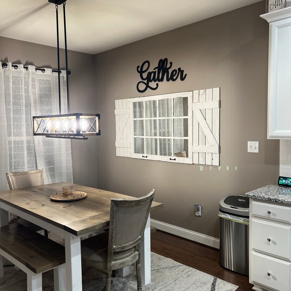 Gather Sign, Gather Wood Sign, Gather Wall Decor, Thanksgiving Decor ...