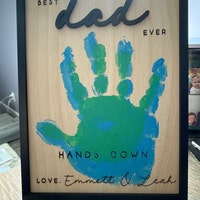 Hands Down Best Dad Ever Personalized Engraved Wooden Sign Celebrate ...