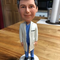 Custom Doctor Bobblehead, Personalized Male Doctor Statues ...