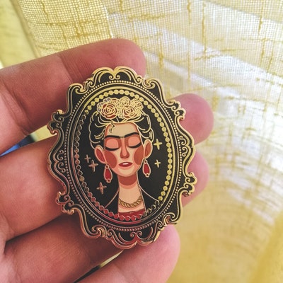 Frida Kahlo Pin's, 2 Different Models, Hard Enamel, Gold - Etsy