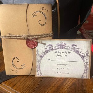 Medieval Aged Rustic Renaissance Wedding Invitation - Etsy