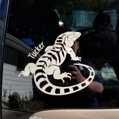 Argentine Tegu Vinyl Monitor Decal Cute Lizard Reptile Sticker - Etsy