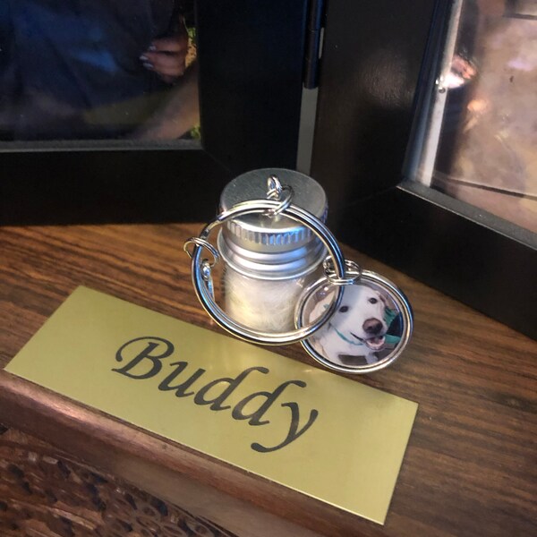 Dog Hair Memorial, Pet Hair Memorial, Pet Hair Keepsake, Pet Photo Dog ...