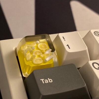 Handmade Cute Resin Keycaps Backlit Refreshing Fruit Themed: Avocado ...
