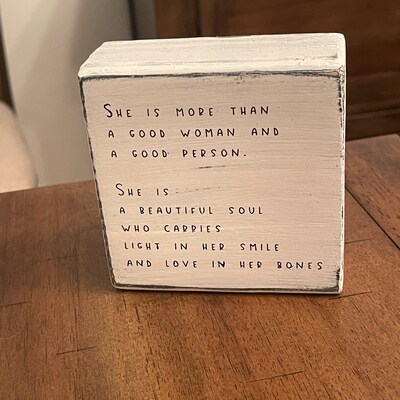 Custom Bible Scripture Mini Wood Block Sign Rustic Home - Etsy