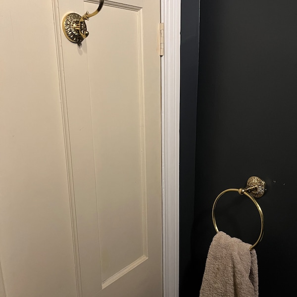 SLIGHT SECONDS Brass Antique Wall Hook Soild Brass Peacock Bird Hook ...