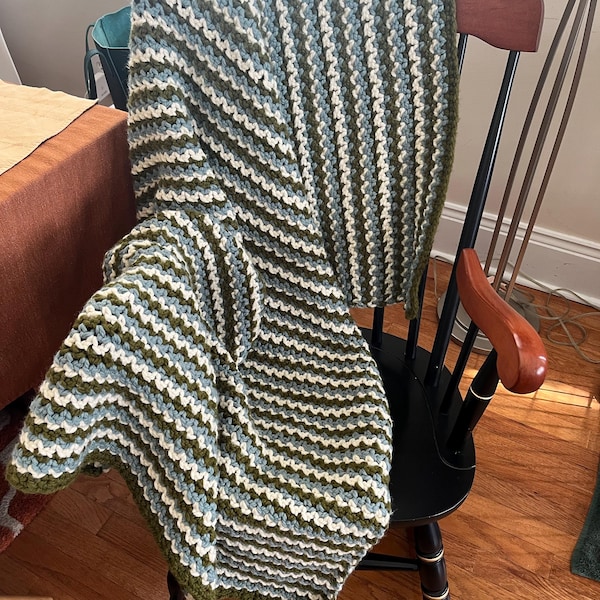 CROCHET PATTERN & Photo Tutorial / Modern Crochet Blanket / the Chunky ...