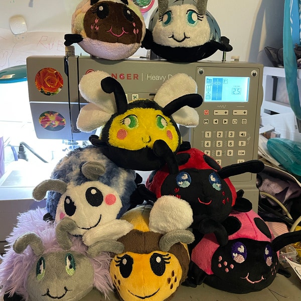 Bee, Ladybug, Beetle Stuffed Animal Handheld Size Plushie PDF Sewing ...