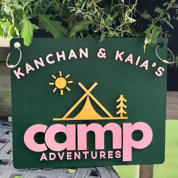 Personalized Camper Name Sign, Customizable Camping Name Sign, RV ...