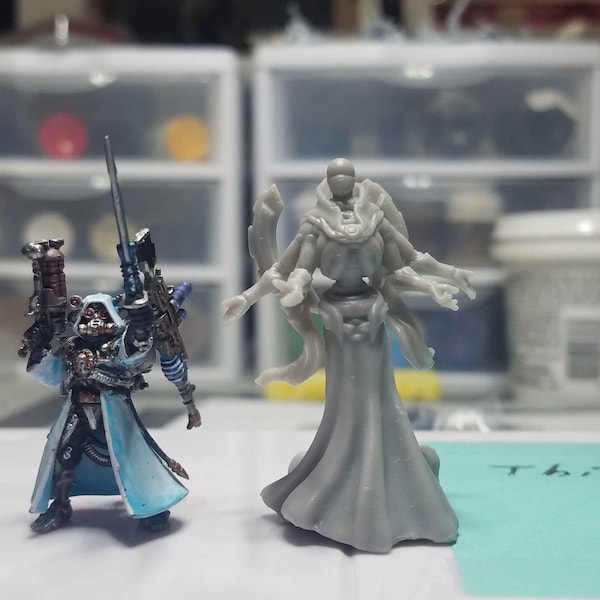Dnd Female Human Spellcaster Assassin Monster Miniature | 32mm Scale ...