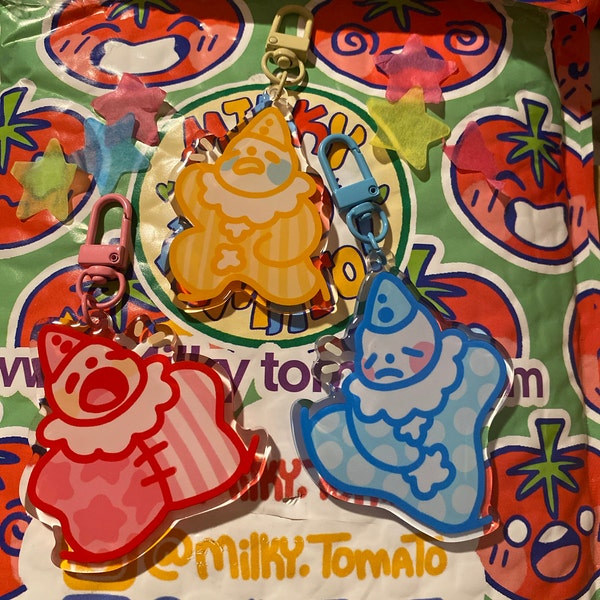 Cute Lil Clown Keychains // Acrylic 3in Keychain - Etsy