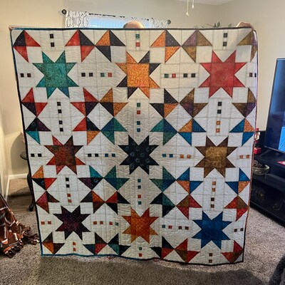 Starshine in Multi Quilt Kit Fabric Pattern and Binding and Backing ...