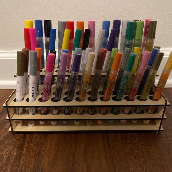 Laser Cut Files for Pen Display Stand, Marker Display Holder, Lip Stick ...