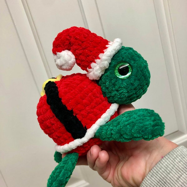Santa Christmas Turtle Pattern Crochet PDF Download Beginner Friendly ...