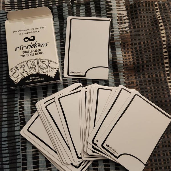 Infinitokens Dry Erase Cards/tokens - 25-pack (double-sided, Erasable ...