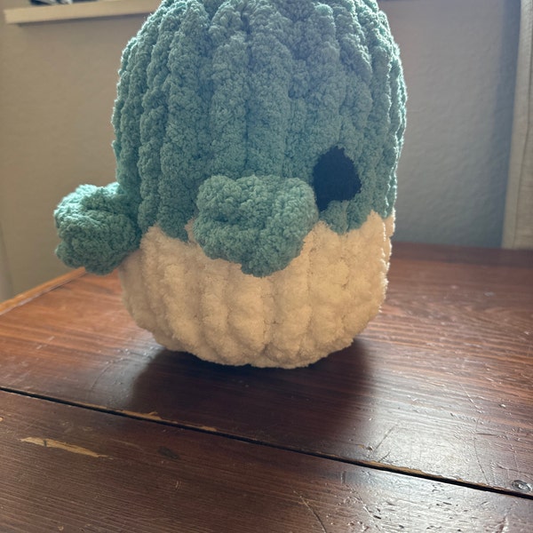 Willie the Whale LARGE SIZE Video Tutorial/pattern, Learn How to Finger Knit, Hand Knitting ...