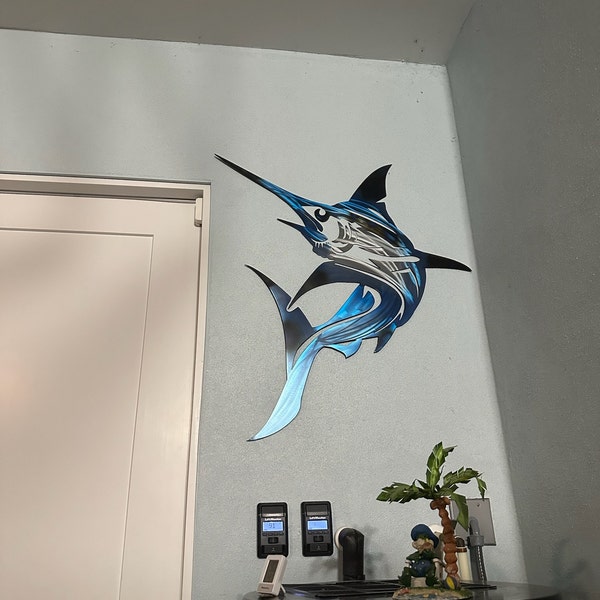 Metal Tribal Marlin Fish Sign - Etsy