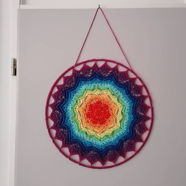 Mandala Crochet PATTERN, CHAKRA Mandala 40 Cm in Cotton THREAD - Etsy