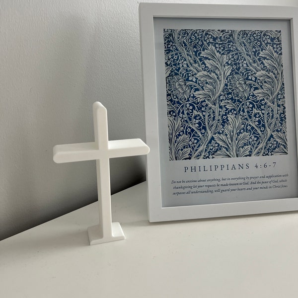 Standing Cross, Minimalist Desk Cross, Table Top Cross, Cross With Base ...