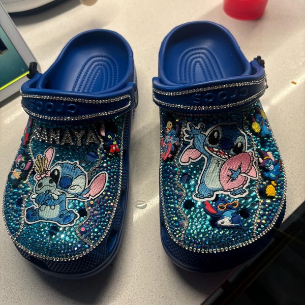 Custom Pink Rhinestone Crocs - Etsy