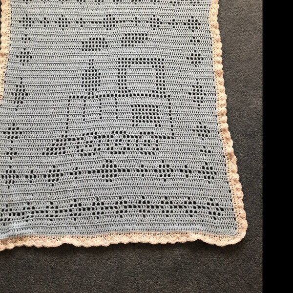 Filet Train Blanket Crochet Pattern *PDF FILE ONLY* the Lavender Chair ...