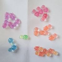 16mm Frosted Frog Spawn Beads Acrylic Beads Matt Half Holes Loose ...