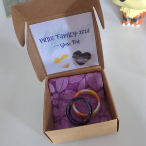 Aroace Ring Aroace Pride Ring Aroace Jewelry Aroace Sunset Pride Resin ...