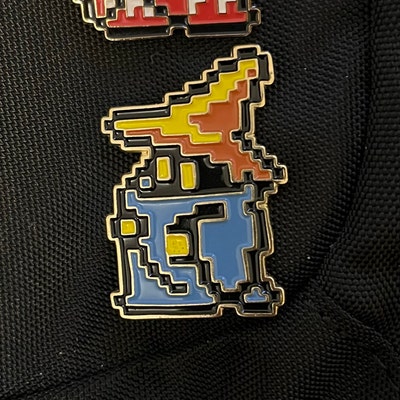 Retro 80s Final Fantasy 1 NES Inspired 8-bit Enamel Pin Red Mage Lapel ...