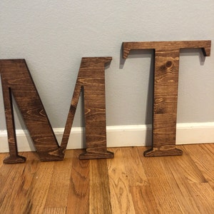 Large Wood Letters, Rustic Letter Cutout, Custom Wooden Wall Decor ...