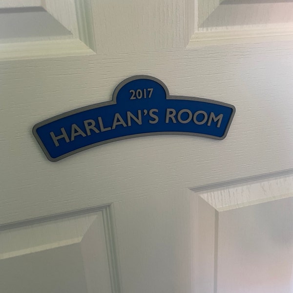 Personalised Train Nameplate Door Plaque Sign | 3D Printed | Choose ...