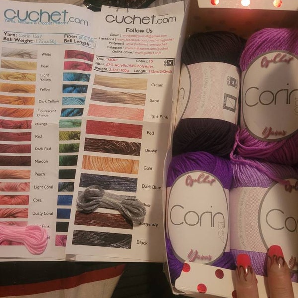 Yarn Gift Set - Silk/cashmere Yarn "majestic Purple" Yarn Lover, Cotton ...