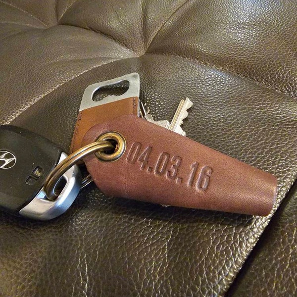 Personalized Leather Keychain Wrap | Key Wrap | Key Fob Customized With ...