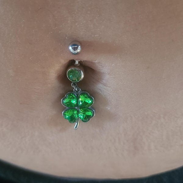 Pink Diamanté Drip Belly Bar - Stainless Steel | Dangle Piercing ...