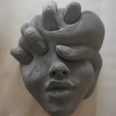 Abstract Sculpture, Home Decor, 3D Wall Art, Modern Wall Art, Head ...