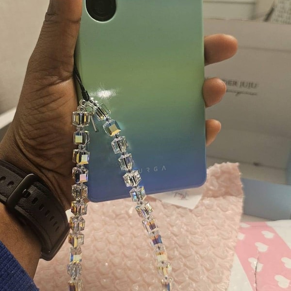 Swarovski Crystal Beads Phone Lanyard ,crystal Pearl Phone Charm Strap ...