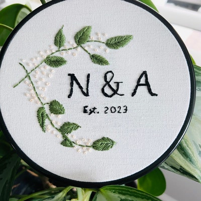 Custom DIY Baby Name Embroidery Kit / Baby Name Sign Embroidery Hoop ...