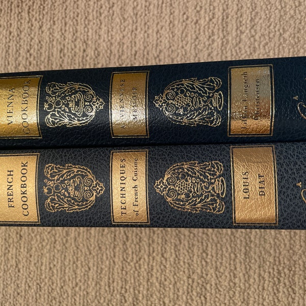 Antique Leather Book Set History Britain Brown and Gold Building of ...