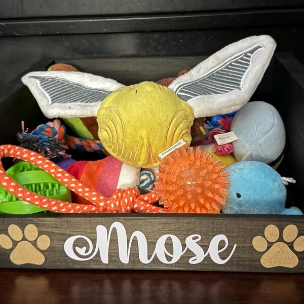 Small Dog Toy Box | Toy Crate | Pet Storage | Pet Toy Crate ...