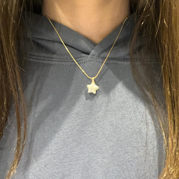 12mm Freshwater Star Pearl Necklace, Natural Star Pearl Pendant ...