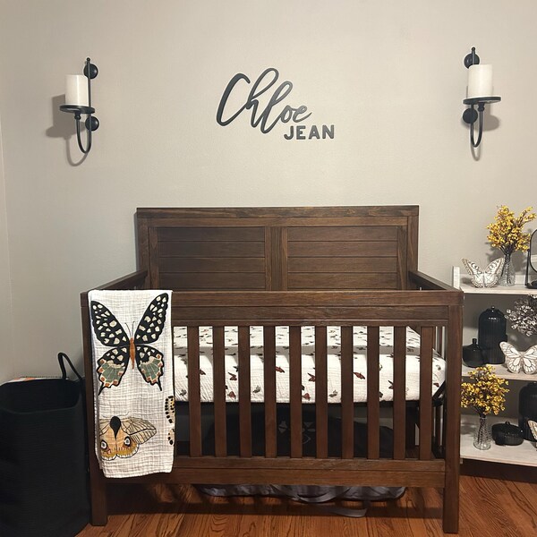 Custom Wood Nursery Name Sign, Custom Nursery Sign, Wood Backdrop, Wood ...