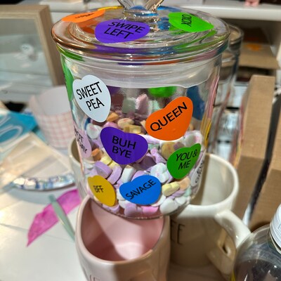 Conversation Hearts Svg, Funny Hearts Svg, Valentine's Day Svg, Candy ...